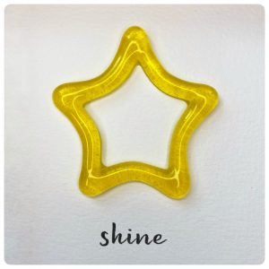 Yellow glass star frame picture - ‘Shine’ - Salvia Glass - Made in UK